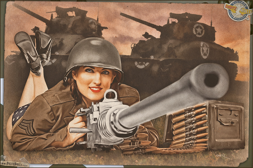 WW2 & Coca Cola Posters: Pinup Style - Small Scale Military Headquarters