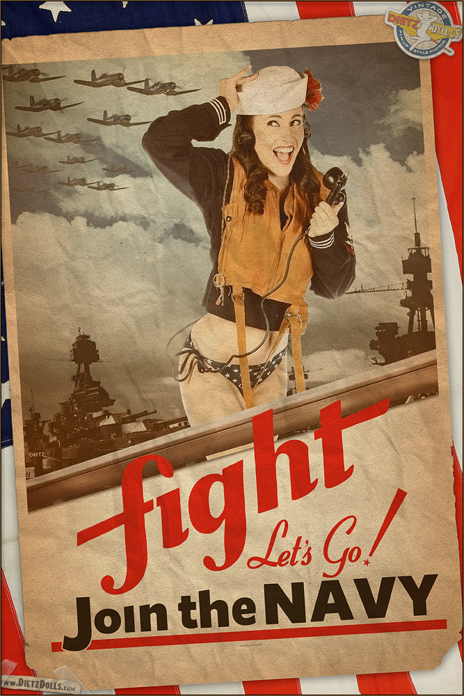 WW2 & Coca Cola Posters: Pinup Style - Small Scale Military Headquarters